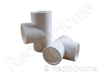 White PVC Tee 50mm 90 degrees