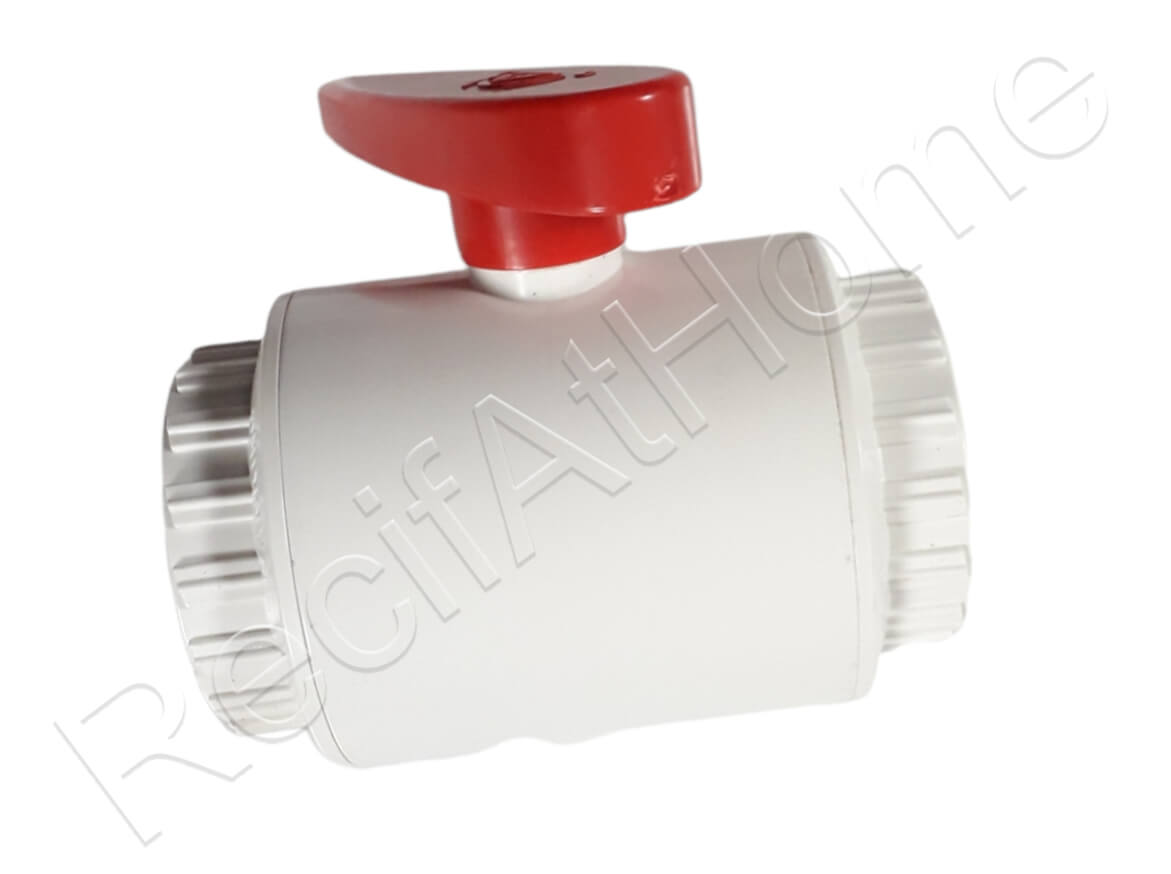 White PVC Ball Valve 63mm Economy